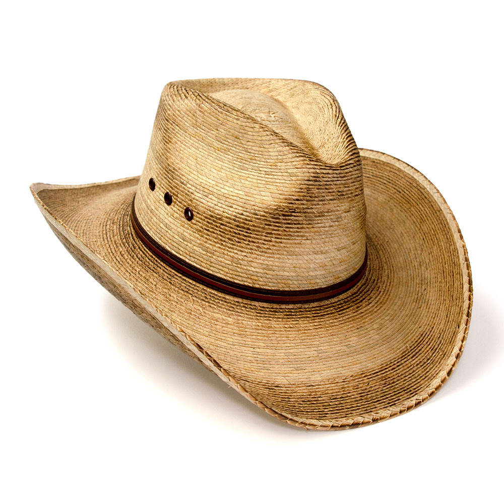 Palm Straw Western Pinch Front Hat - Western Express