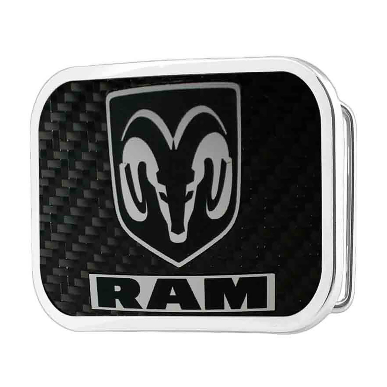 Dodge Ram Carbon Fiber Reverse Brushed Belt Buckle - Western Express
