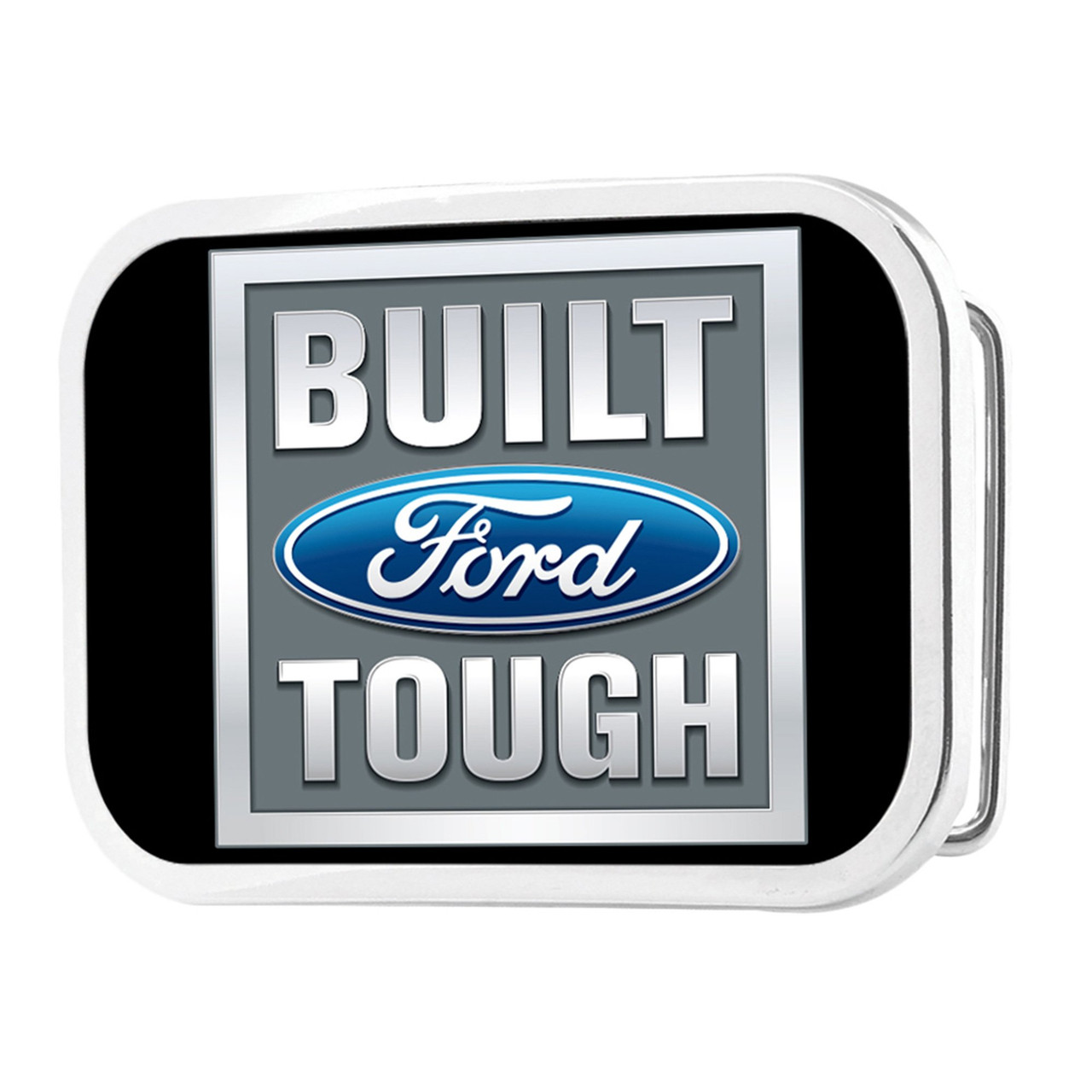 Ford Built Tough Black Gray Blue Belt Buckle - Western Express