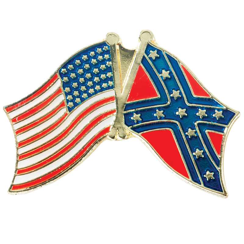 American & Rebel Flags Pin - Western Express