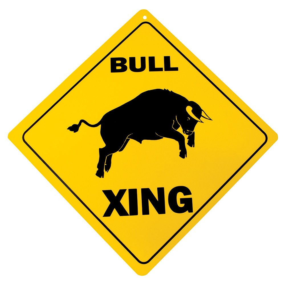 Bull Crossing Sign - Western Express