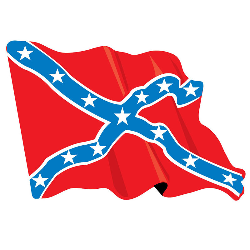 Confederate Flag Waving Drawing