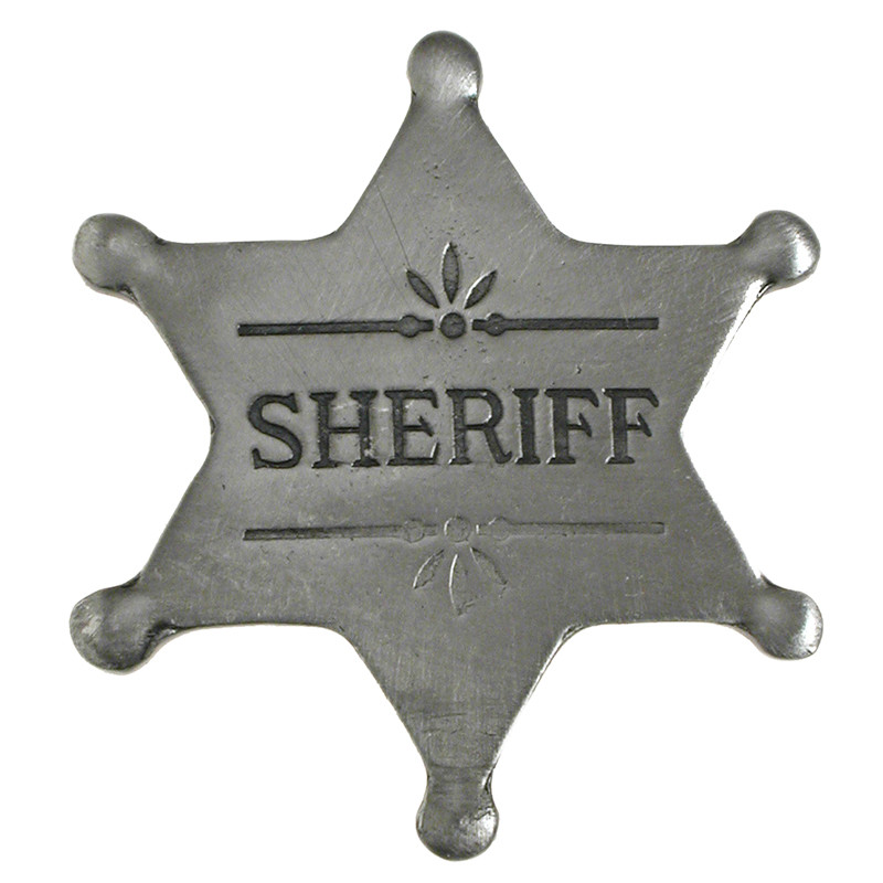 Made in the USA - Sheriff Badge with Floral Accent Historic Replica ...
