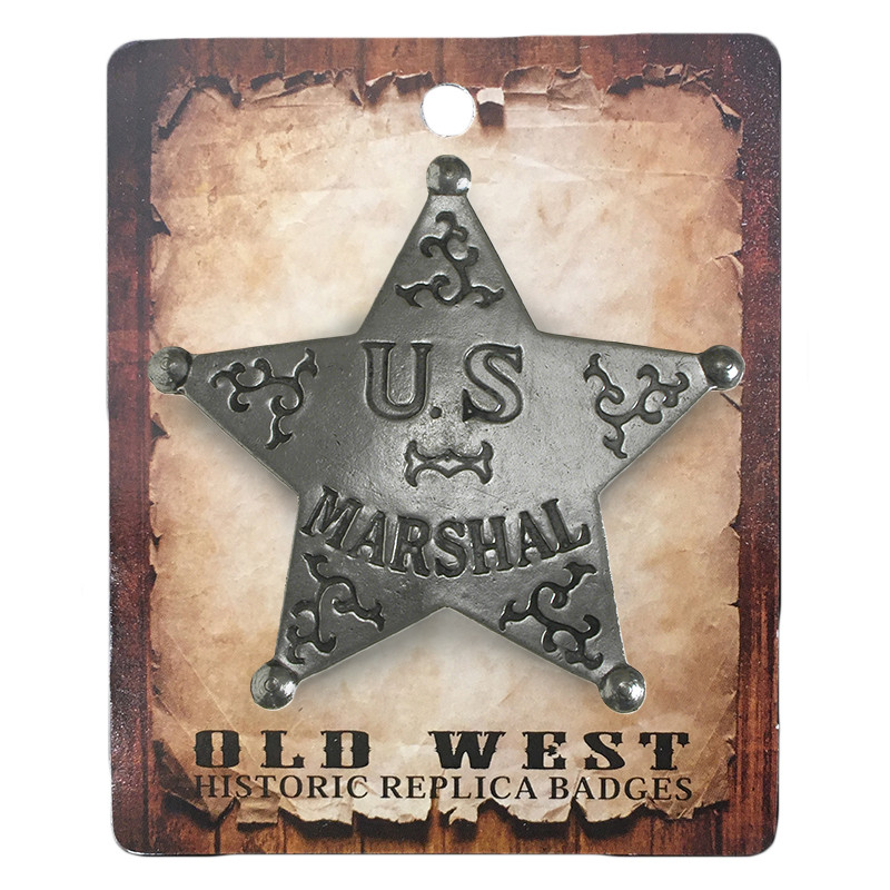 Made in the USA - U.S. Marshal 5 Point Star Historic Replica Badge ...