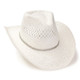 White Twisted Straw Western Pinch Front Hat with Rhinestone Hat Band ...