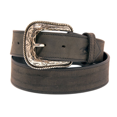 Barbed Wire Top Grain Leather Belt - Western Express