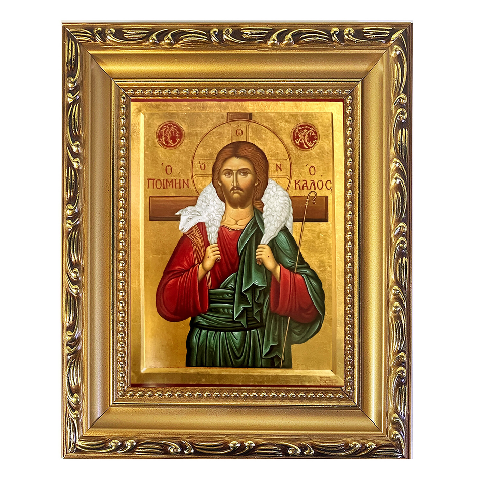 Christ the Good Shepherd, standing medium icon - Ancient Faith Store