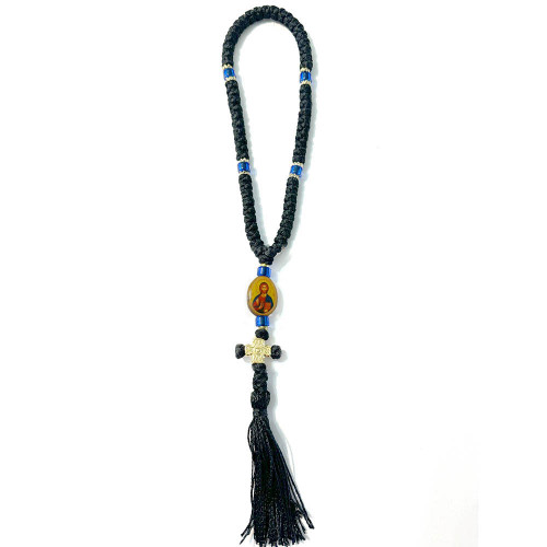 Prayer Rope, 50 knot with icon, cross, and tassel - Ancient Faith Store