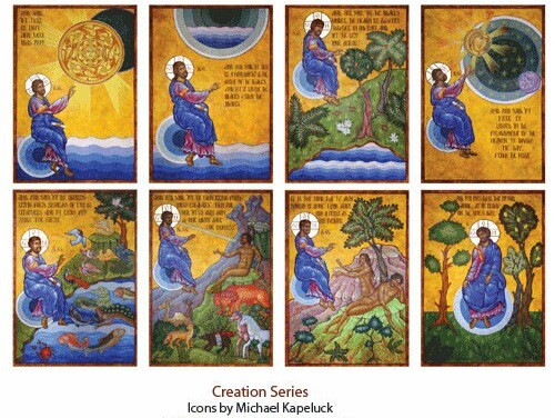 Creation Series, set of 8 medium icons - Ancient Faith Store