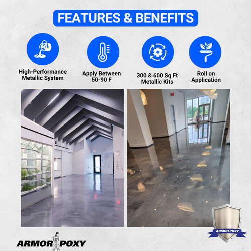 Armorultra ArmorTallic | Metallic Floor Epoxy Kit