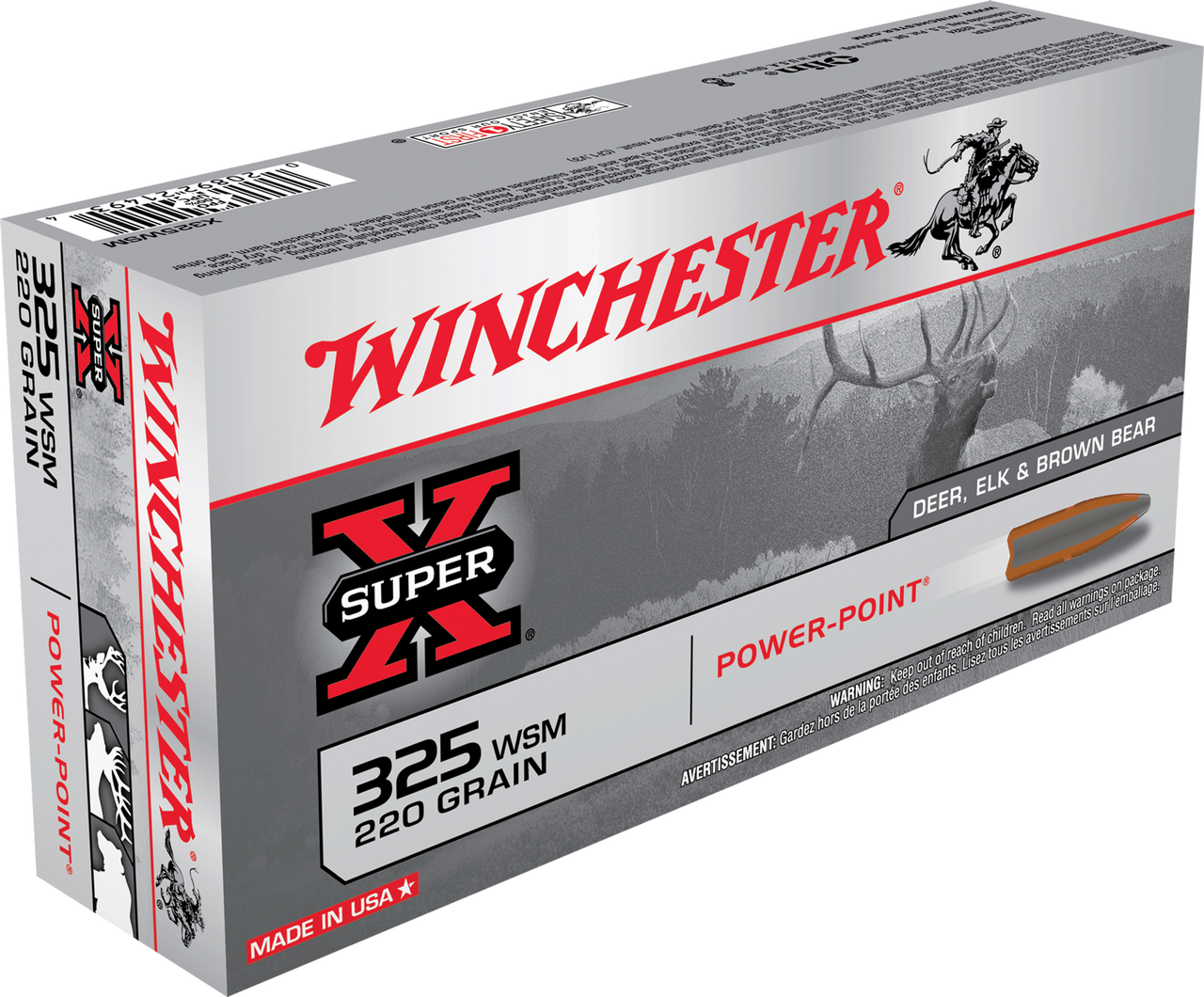 Winchester SUPER-X 325 WSM 220gr Power Point 2840 FPS 20/box