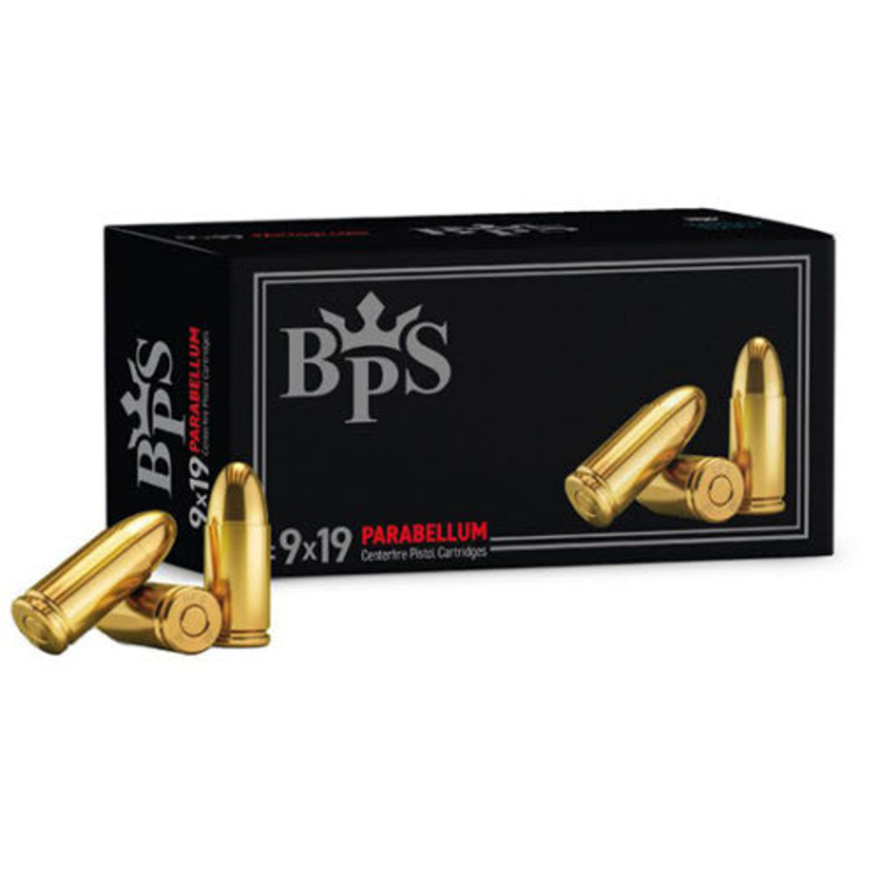 BPS Ammo 9mm 115gr FMJ 1250 FPS Brass Cased 50/box