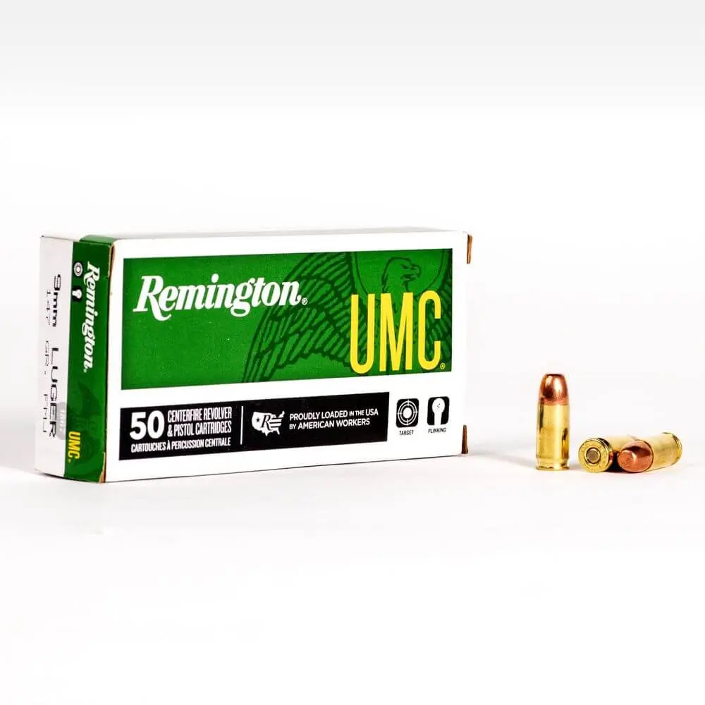Remington UMC Ammo 9mm 147gr FMJ 990 (Subsonic) FPS 50/Box [28 Boxes ...