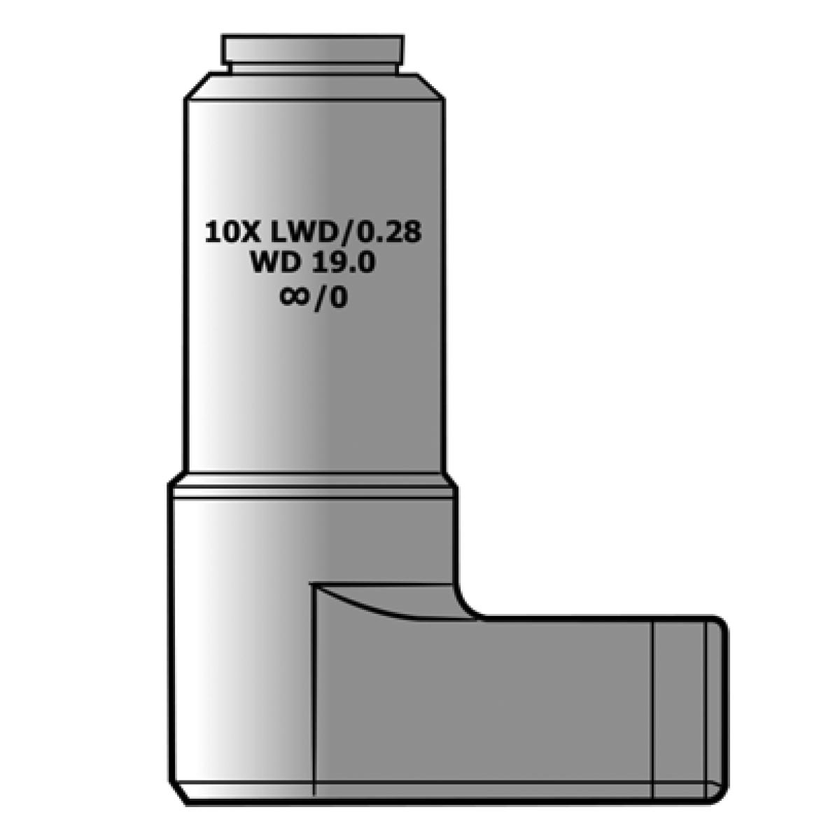 10X, 0.28NA LWD turret mountable Michelson objective Lens