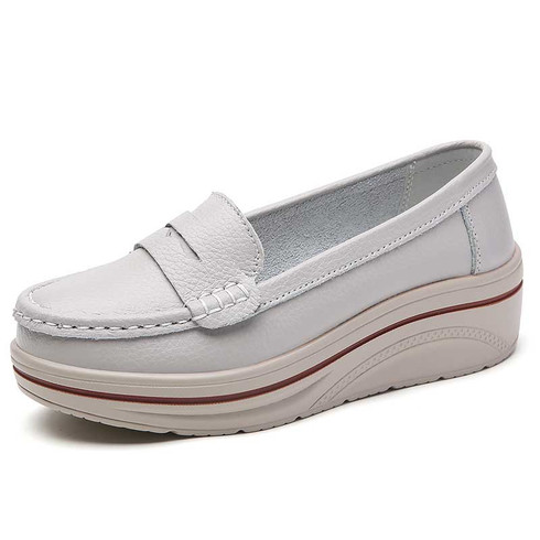 Grey penny strap slip on rocker bottom sneaker | Womens rocker shoes ...