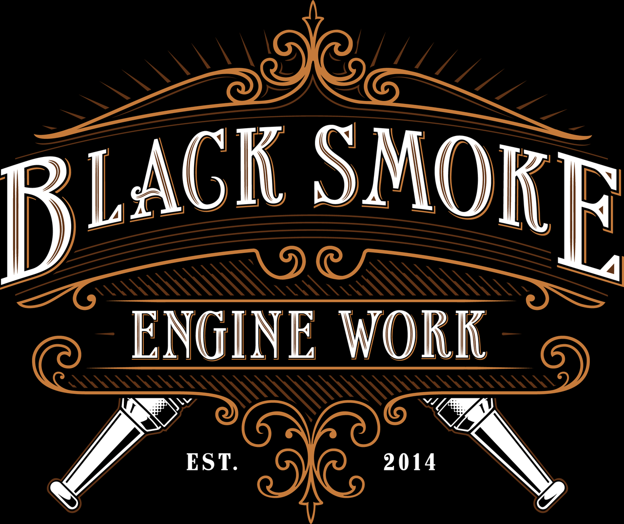 Black Smoke Engine Work Sticker