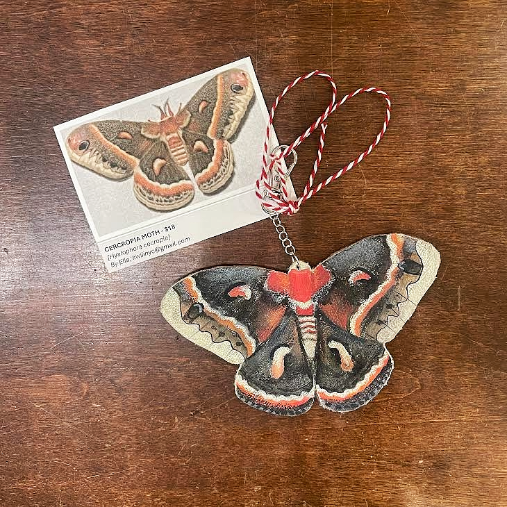 Ella Bonallack Felt Keychain - Cecropia Moth | Evolution Store