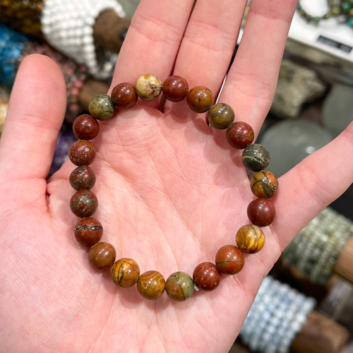 Red Creek Jasper Beaded Bracelet | Evolution Store