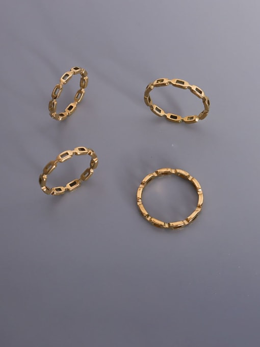 Waterproof Golden Ovals Ring - Nissa Jewelry