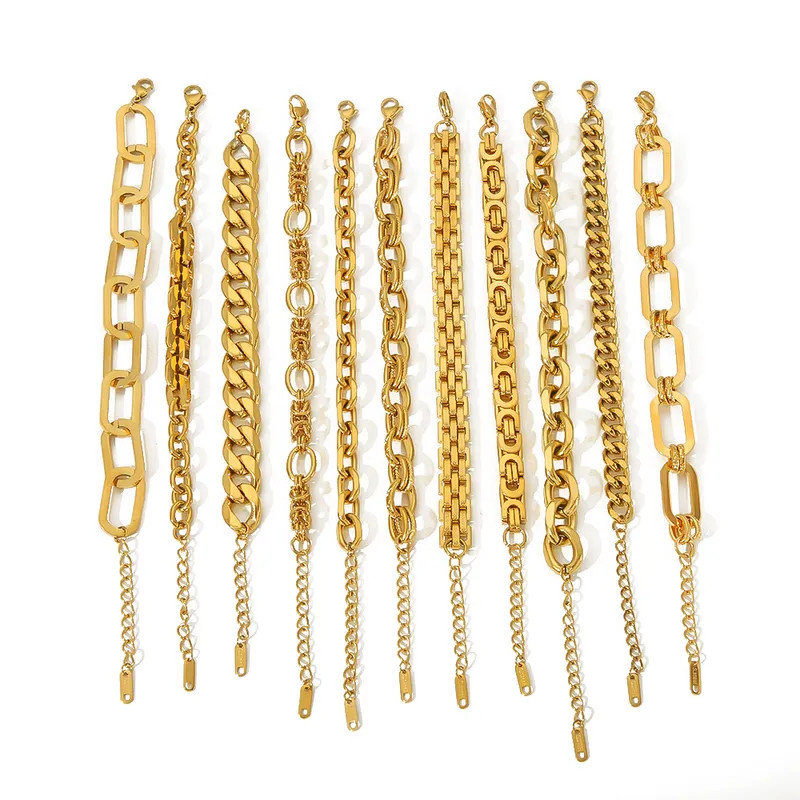 Chain Link Clusters Bracelet - Nissa Jewelry