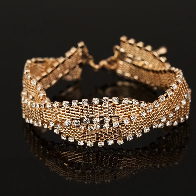 Gilded Glam Bracelet: Gold Or Silver - Nissa Jewelry