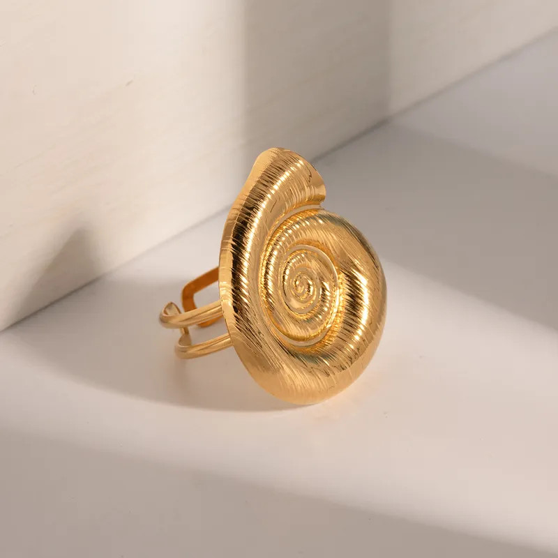 Waterproof Spiral Shell Ring: LAST ONES! - Nissa Jewelry