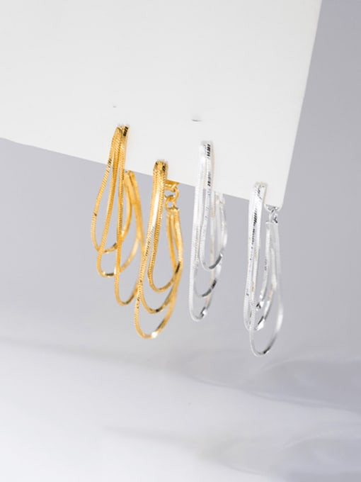 Sterling Looped Earrings: Gold Or Silver - Nissa Jewelry