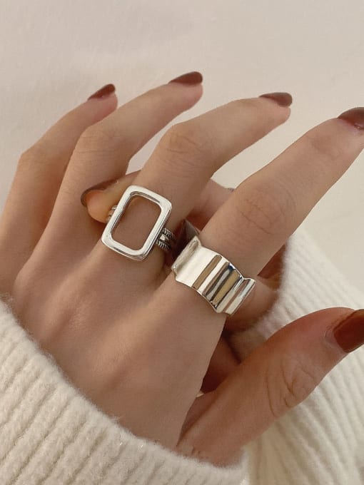 Sterling Wide Squared Off Ring - Nissa Jewelry