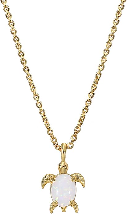Opal Turtle Necklace: LAST ONE! - Nissa Jewelry