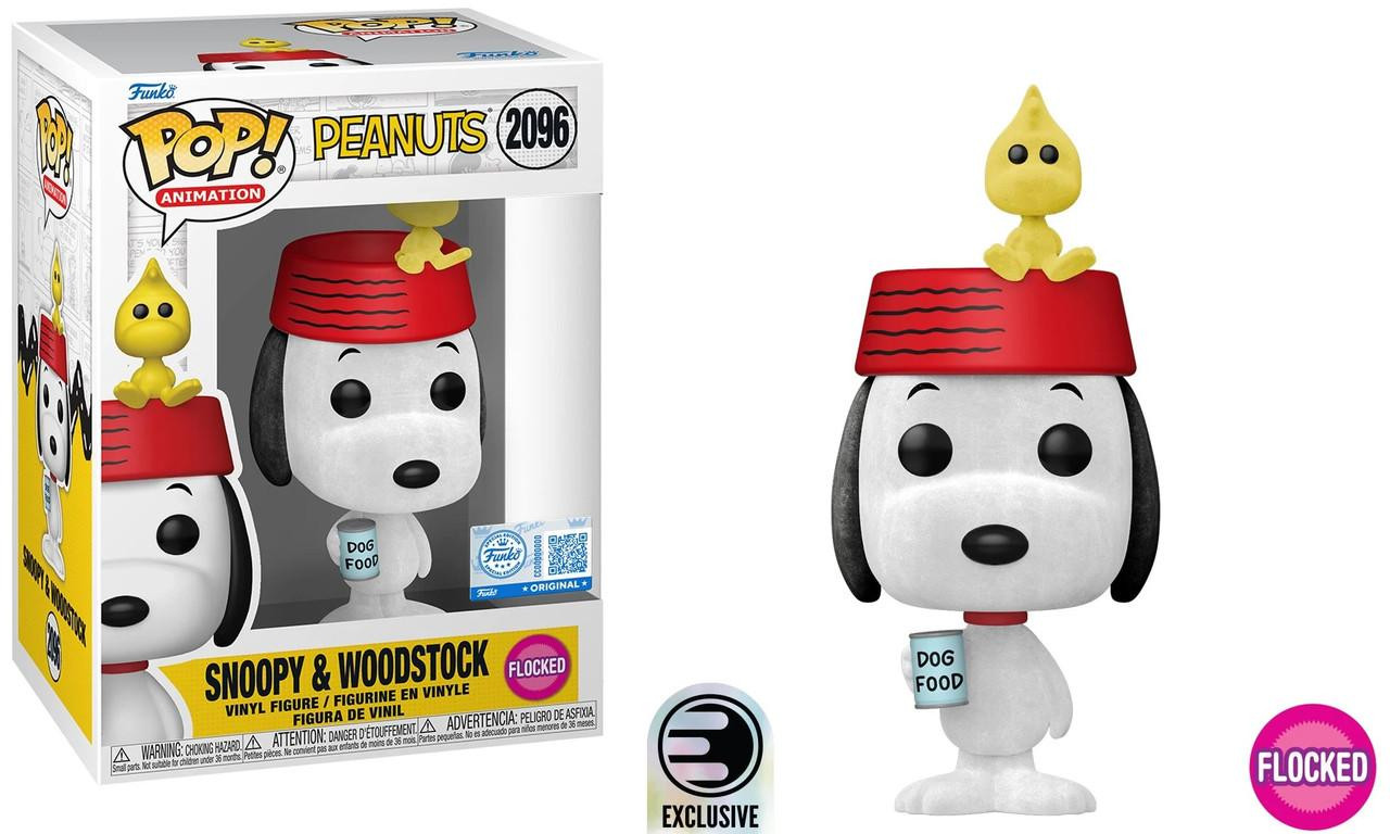 Funko Pop! Animation Peanuts 2096 Snoopy & Woodstock (Flocked ...