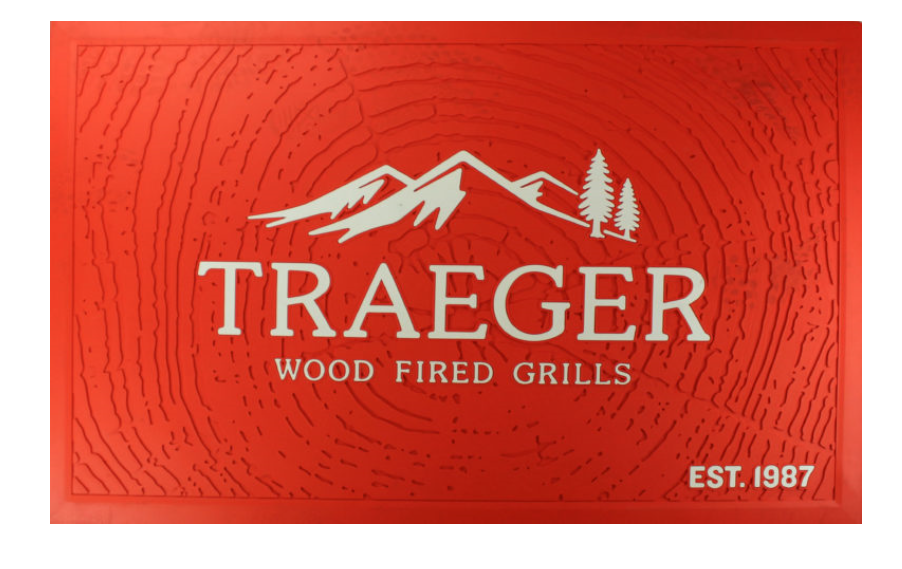 TRAEGER BAC636 LOGO ORANGE MAT FORMERLY PMT054 Deck out your grill ...