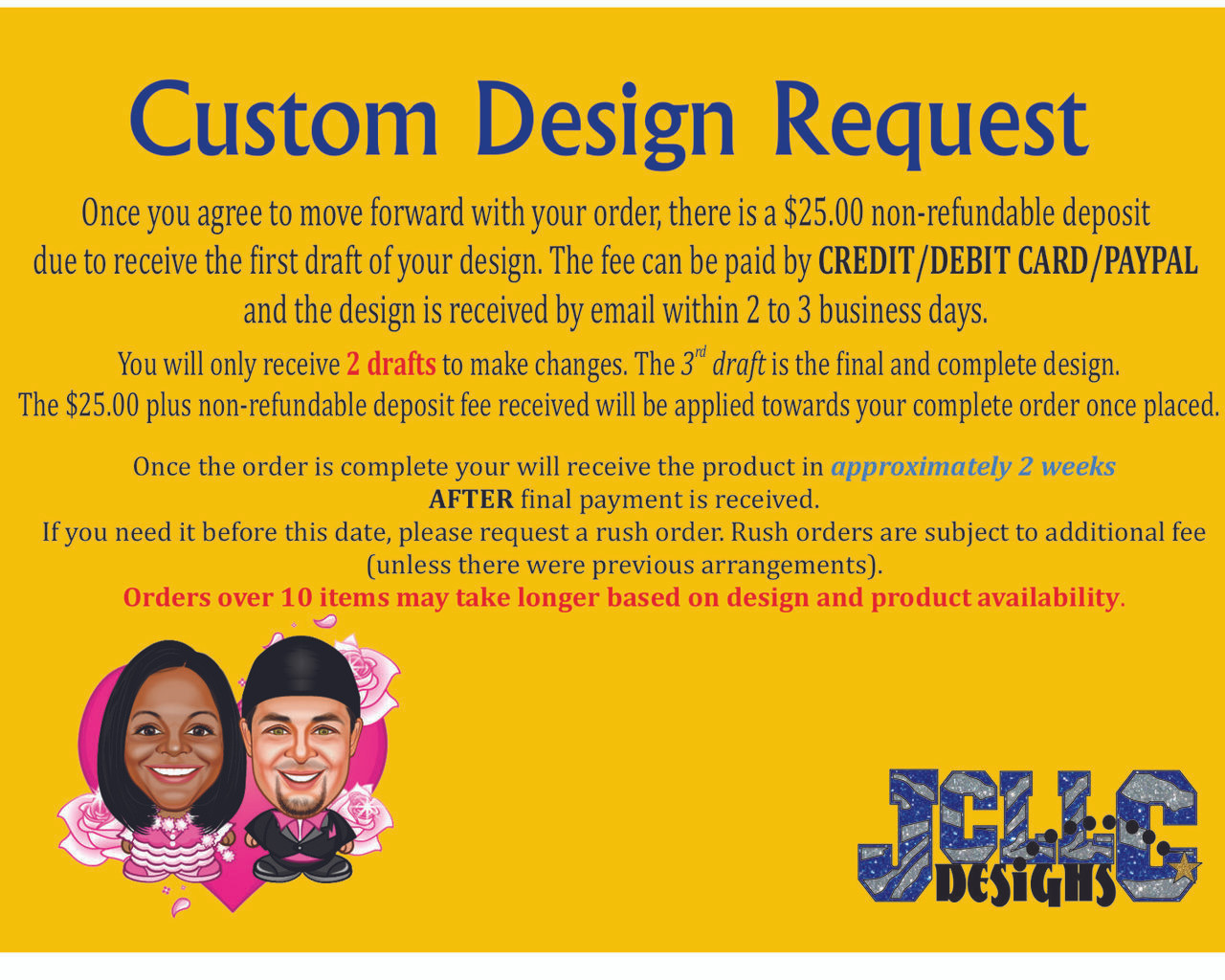 Custom Design Request - Jordan Concepts LLC