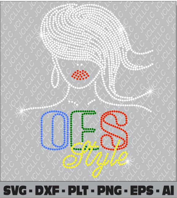 Rhinestone Template - OES Style Lady - Jordan Concepts LLC