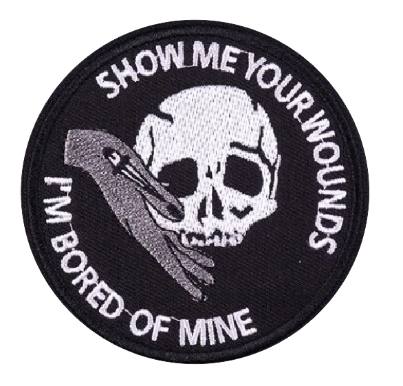 Embroidery Patch - Show Me Your Wounds (Iron On) - Jordan Concepts LLC