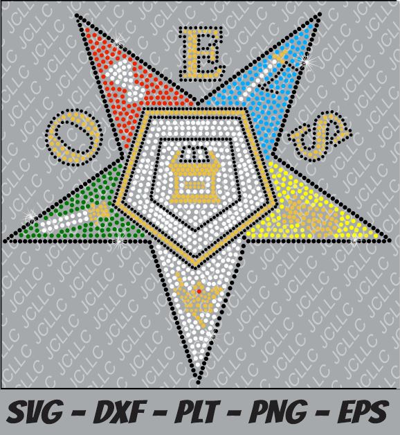 Rhinestone SVG - OES Star with OES - Jordan Concepts LLC