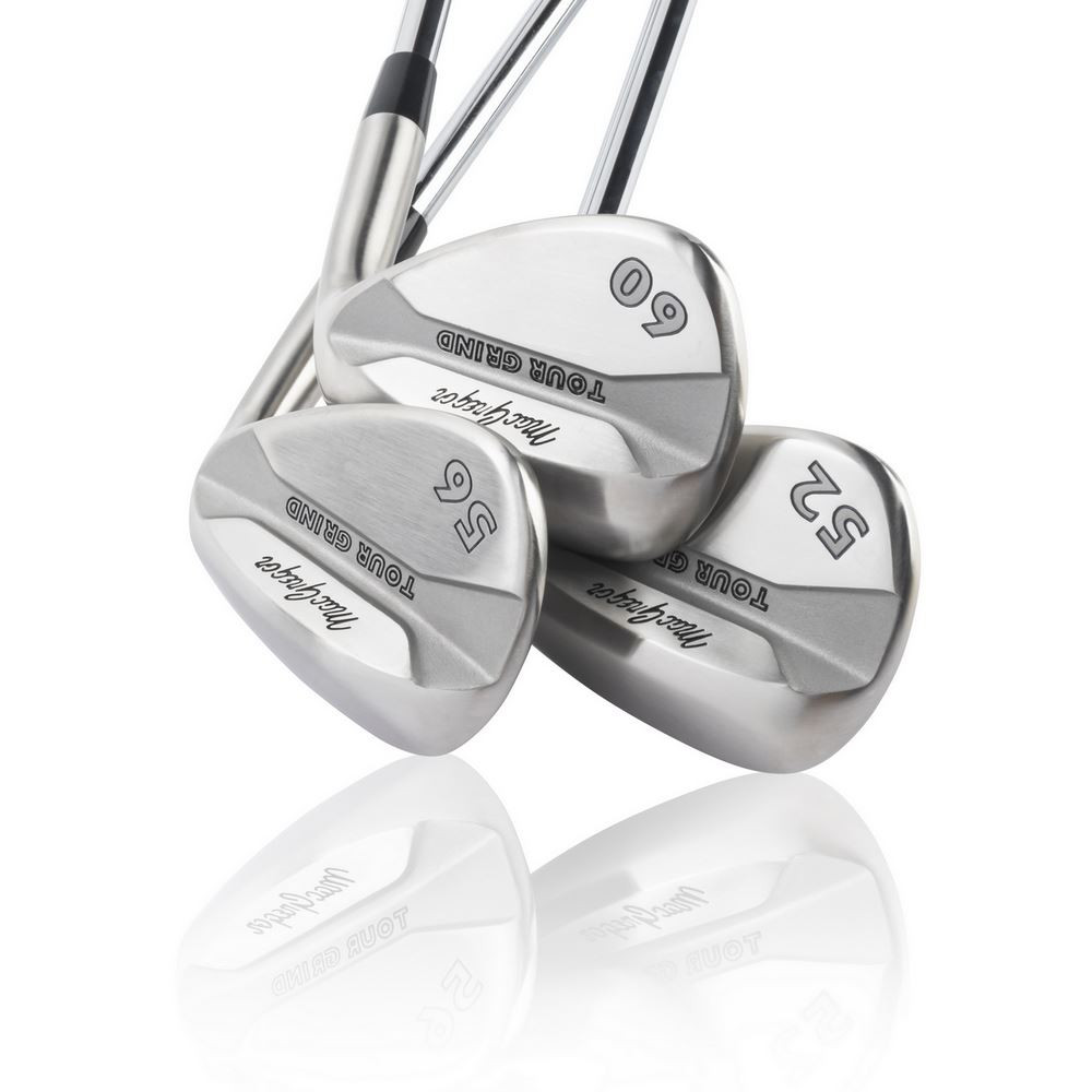 MacGregor Golf Tour Grind Milled Face Golf Wedge Set, Chrome, Mens ...