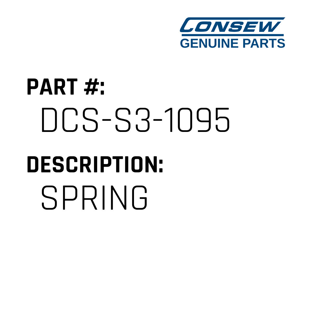 Spring - Consew #DCS-S3-1095 - Jacksew Parts Store