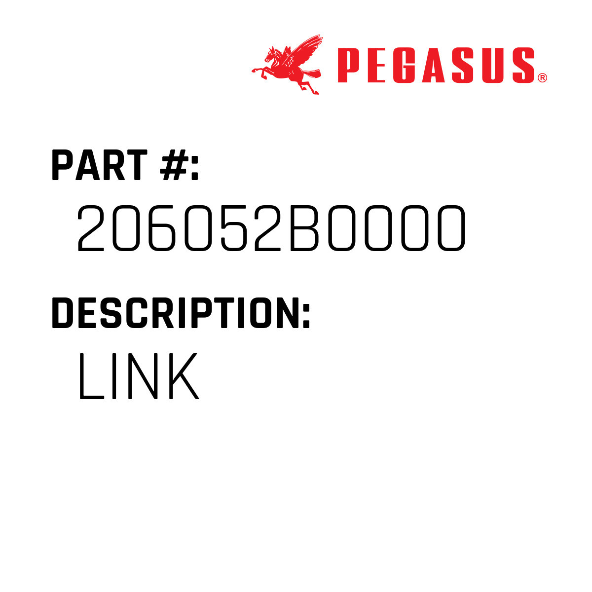 Link - Pegasus #206052B0000 - Jacksew Parts Store