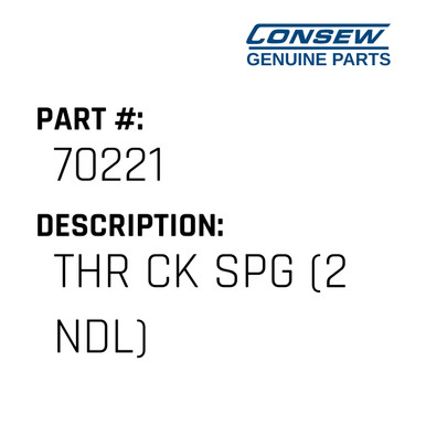 Thr Ck Spg - Consew #70221 - Jacksew Parts Store