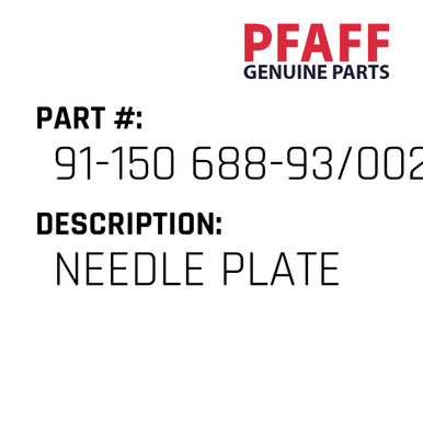 Needle Plate - Pfaff #91-150 688-93/002 - Jacksew Parts Store