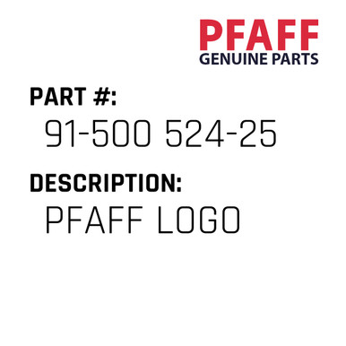 Pfaff Logo - Pfaff #91-500 524-25 - Jacksew Parts Store