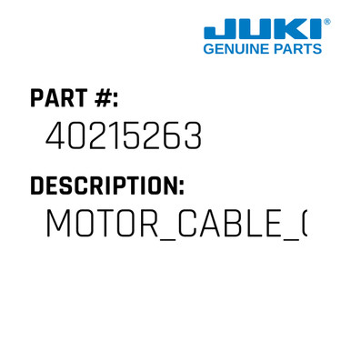 Motor Cable Guide - Juki #40215263 - Jacksew Parts Store