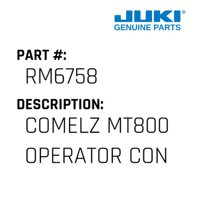 Comelz Mt800 Operator Console - Juki #RM6758 - Jacksew Parts Store