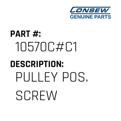 Pulley Pos. Screw - Consew #10570C#C1 - Jacksew Parts Store