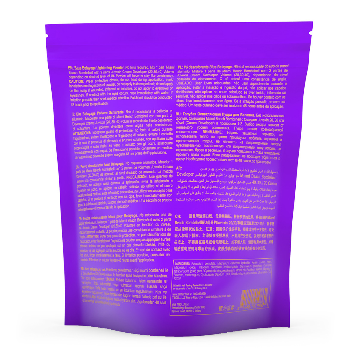 GK Miami Beach Bombshell Clay Lightening Powder - Valley Beauty Supply