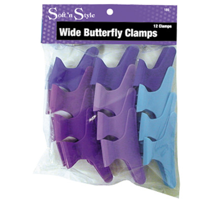 Soft 'n Style Wide Butterfly Clamps - Valley Beauty Supply