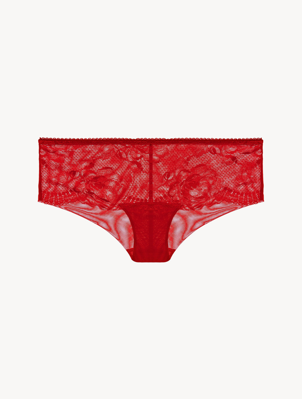 Luxury Lace Boyshort Knickers in Red | La Perla