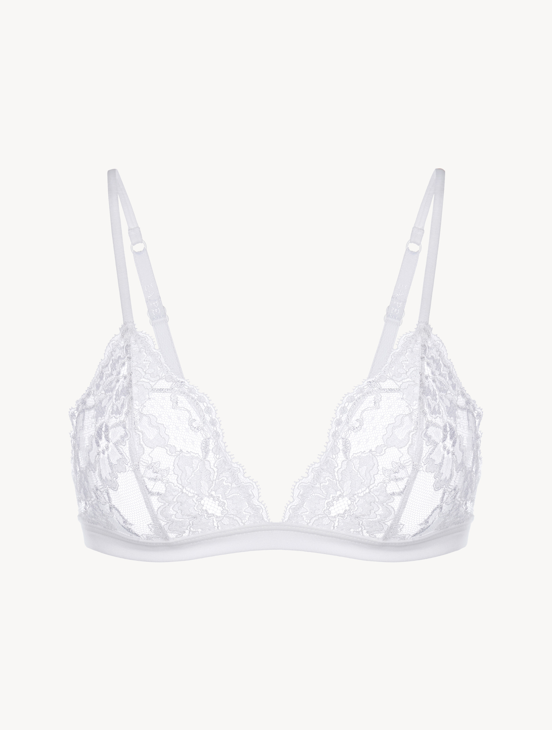Lace Triangle Bra in Black