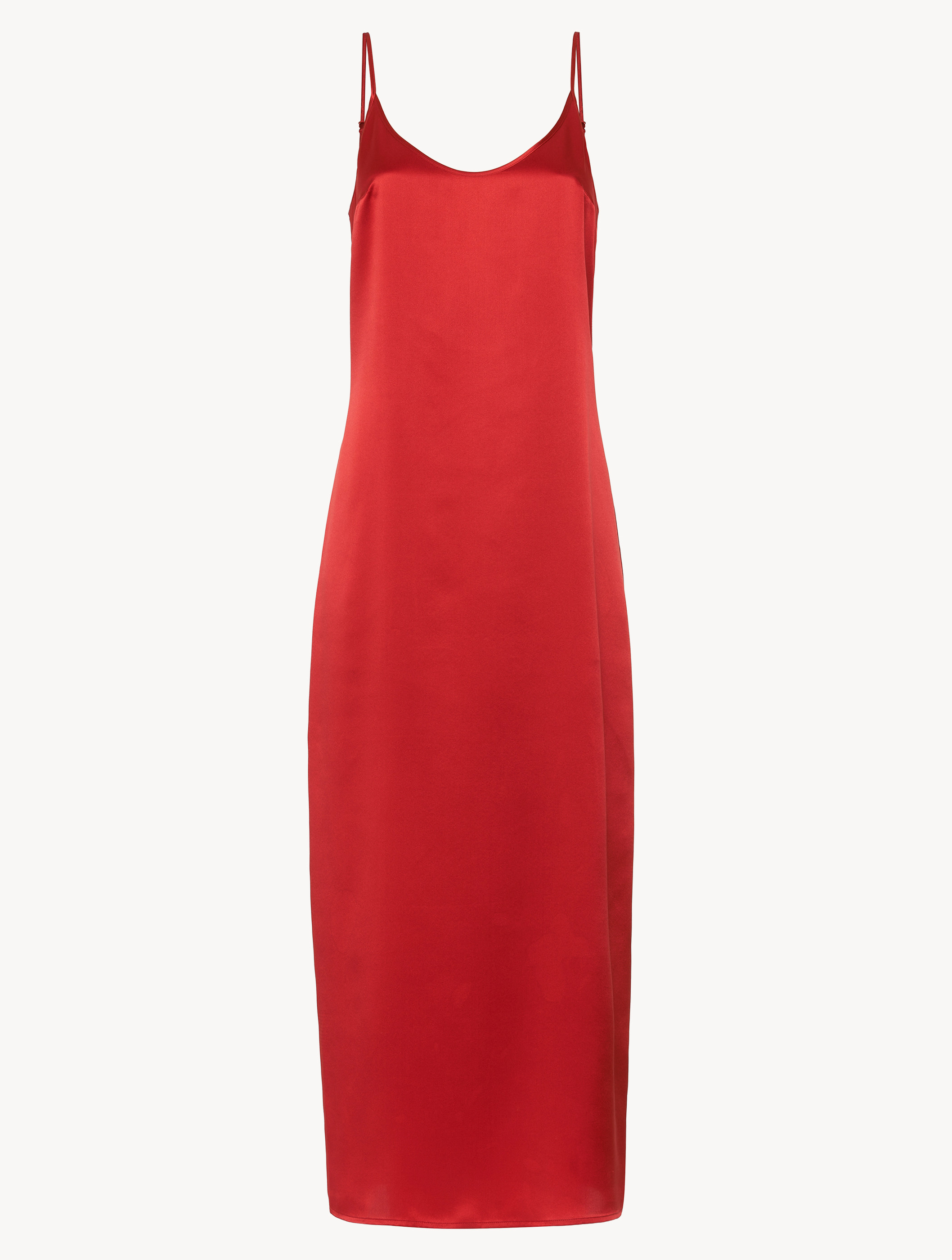 Silk long robe in garnet