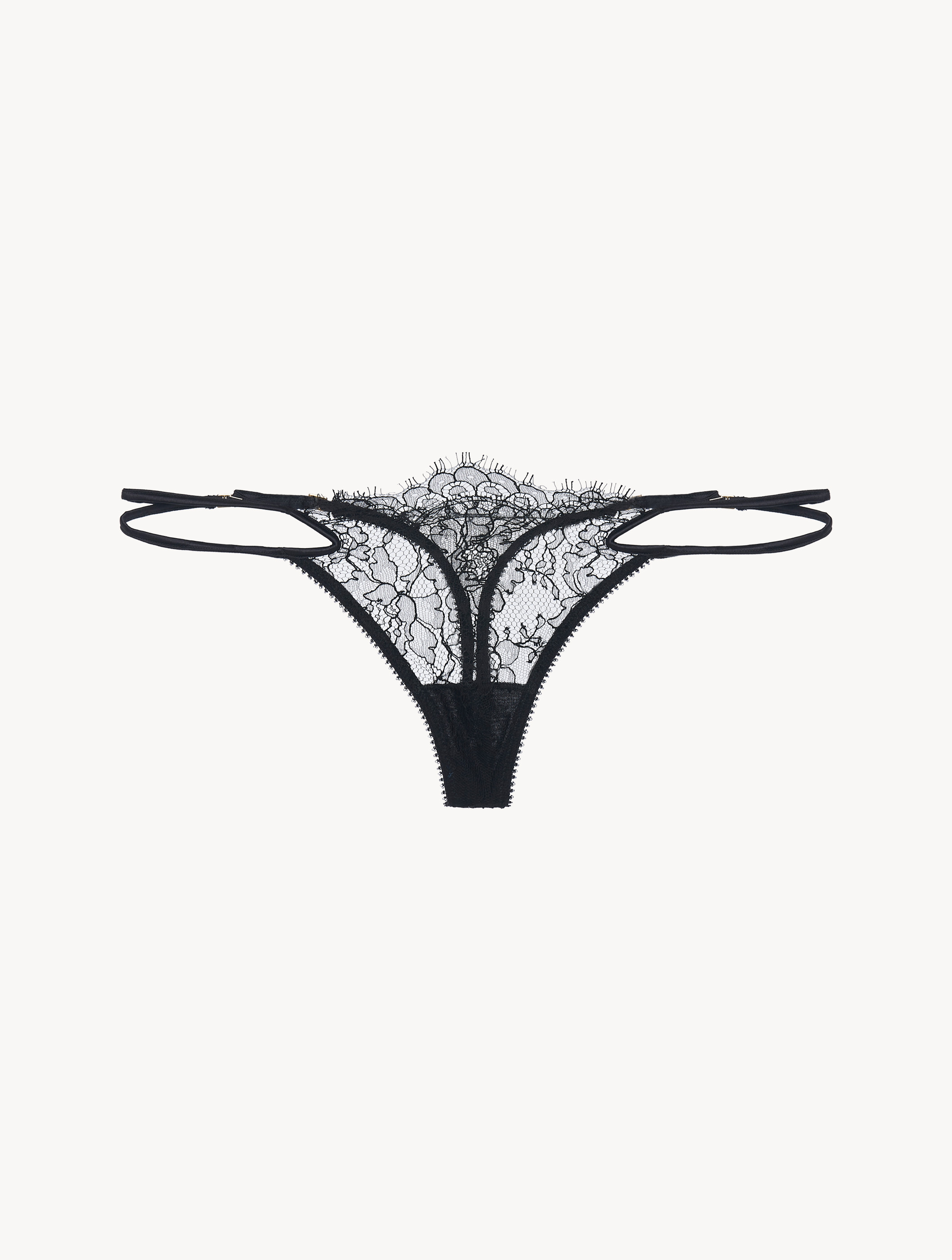 Lace Triangle Bra In Black